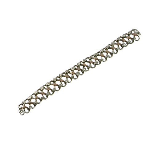 Antique Stg. Silver & Rose Gold Bracelet | Gray Reid Gallery