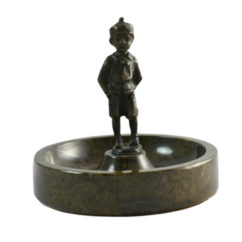 Vintage Bronze Figure Ash Tray | Gray Reid Gallery