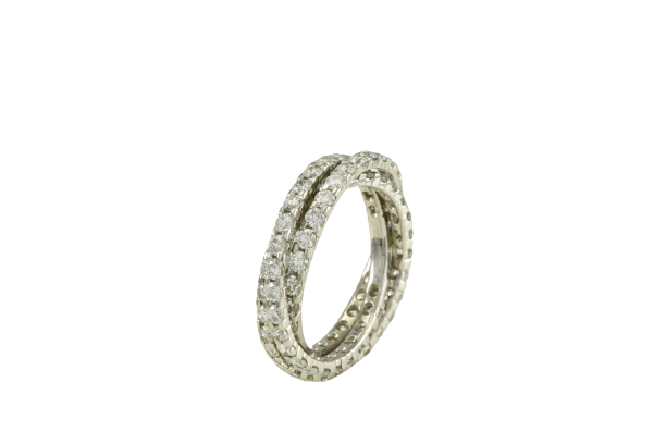 Luxe Design Modern 18ct White Gold Diamond Ring – Gray Reid Gallery